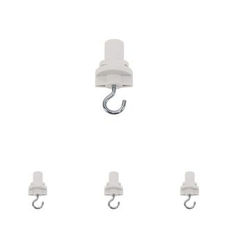 SLV 3P.-Adapter mit Haken f&uuml;r S-TRACK 3P.-Schiene, verkehrswei&szlig;, Wei&szlig; (Packung mit 4)