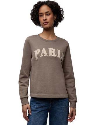 Street One Sweatshirt mit Wording Light Terra Mocha 42