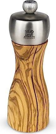 Peugeot Fidji Manuelle Pfeffermühle, Klassische Mahlgradeinstellung, Höhe: 15 cm, Olivenholz, 33804