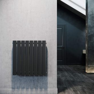 Elegant Lighting Paneelheizkörper Horizontal 630 x 616 mm Anthrazit Badezimmer/Wohnraum Einlagig Horizontal Heizkörper Badheizkörper Design Flachheizkörper