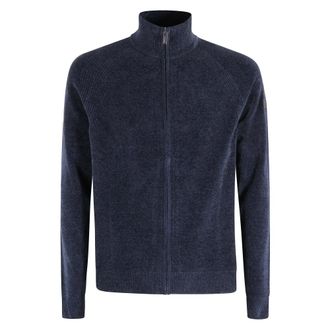Roberto Ricci Design Velvet Full Zip Knit - - Knitwear - Herren - Blau - 3XL
