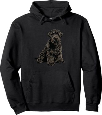 Whyitsme Design Abbildung eines schwarzen russischen Terrier-Hundes Pullover Hoodie