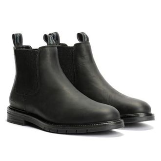 Tower London Harbour Leather Bottines Chelsea pour homme Noir, Noir, 42 2/3 EU
