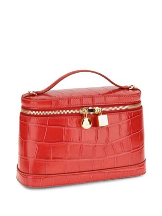 Jacquemus Croc-Effect Leather Top Handle Bag - Red