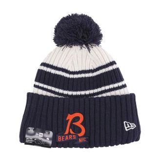 New Era Chicago Bears Pom Pom M&uuml;tze - - Accessories - Herren - Schwarzk - ONE SIZE