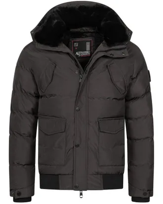 Alessandro Salvarini Winterjacke ASLeonio mit warmem Teddyfell und abnehmbarer Kapuze