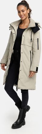 Marikoo Winterjacke MARIKOO Anoukaa, Damen, Gr. 3XL, pebble grau, Obermaterial: 100% Polyester; Futter: 100% Polyester; Wattierung: 100% Polyester; &Auml;rmelfutte