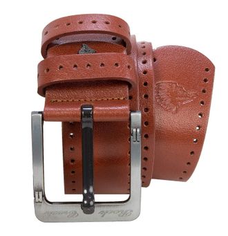 Rock Creek Herren Leder G&uuml;rtel Jeansg&uuml;rtel Herreng&uuml;rtel Lederg&uuml;rtel Echt Leder Rindsleder G&uuml;rtel Metall Dornschlie&szlig;e G-006 Hellbraun 125