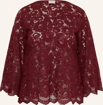 Kaffe Curve Kaffe Curve 3/4-Arm Bluse Kcsiri Aus Spitze rot