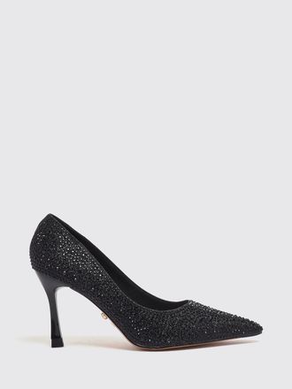 Twentyfourhaitch Strassbesetzte Pumps aus Kristall-Mesh mit hohem Absatz
