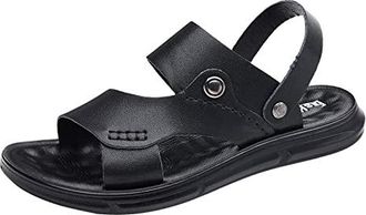 Generic Mules en cuir pour homme - Sandales d&eacute;t&eacute; ferm&eacute;es - Pantoufles respirantes en maille - Antid&eacute;rapantes - Chaussures d&eacute;t&eacute; - Chaussures de plage - Chaussu