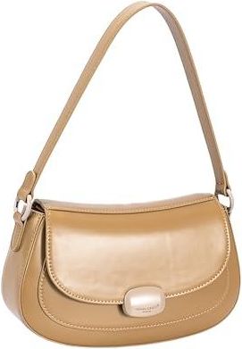 David Jones Paris - Sac &agrave; main Femme Ville - Sac port&eacute; travers Similicuir lisse - Taille Petite - Chic El&eacute;gant Soir&eacute;e (Camel)