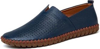 Generic Mocassins for Hommes, d&eacute;tails de Couture en Peau de Vache, Bout Rond, antid&eacute;rapants, Confortables, Flexibles, Talon Plat, Bal de Promo, Marche, &agrave; Enfi