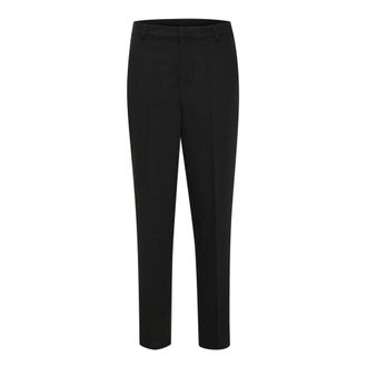 Kaffe Hochtaillierte Rei&szlig;verschluss-Hose Schwarz Tief - - Trousers - Damen - Schwarzk - M