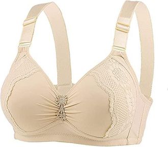 Generic 2026 Soutiens-gorge pour femmes soutien-gorge paire poitrine dame de taille bonnet mince sous-v&ecirc;tements Plus, beige, 70