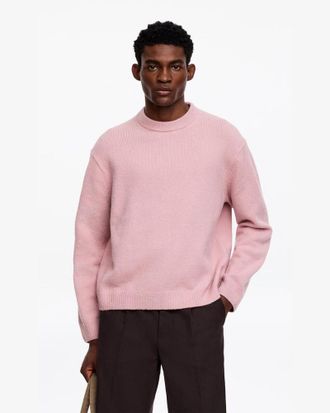 Arket Strickpullover Mit Rundhalsausschnitt -Rosa