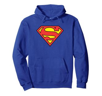 DC Comics Superman Classic Logo Pullover Hoodie, Unisex, Erwachsene, Unisex, Hoodie, Blau, S