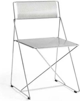 HAY [GEBRAUCHT] B-Ware Hay X Line Esszimmerstuhl Sitzgelegenheit Stuhl Chrom Indoor Verchromt Stahl
