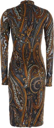 Etro Devor&eacute; Paisley Dress - Multicolor