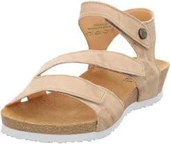 Think Damen DUMIA chromfrei gegerbte nachhaltige Sandale, LINEN 4020