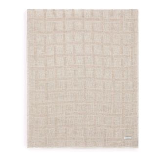 Emporio Armani Femme, Accessoires, Beige, Taille: ONE Size Brushed Linen Scarf with Lurex