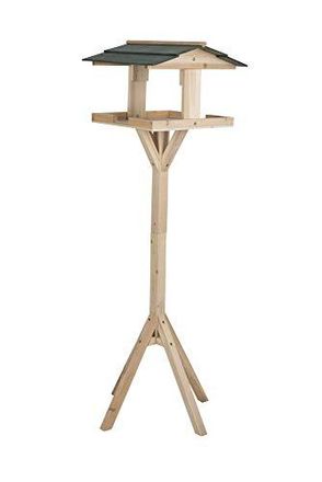 Lifetime Garden Vogelhaus mit St&auml;nder 115 x 35 x 35 cm Vogelfutterhaus f&uuml;r Garten und Balkon Farbe des holzes