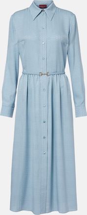 Gucci Hemdblusenkleid Interlocking G aus Seide