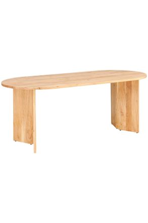 MID.YOU Mid.you Esstisch, Akazie, Holz, Akazie, vollmassiv, Holz, oval, Wange, 90x76x200 cm, gastro- und objekttauglich, Esszimmer, Tische, Esstische, Esstisc