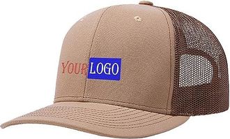 Generic Casquette de camionneur brodée personnalisée 35 options de couleur, Café kaki, M-XL