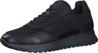 Marco Tozzi by Guido Maria Kretschmer Herren Sneaker flach aus Leder mit Dicker Sohle, Schwarz (Black Comb), 44 EU