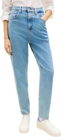 Tommy Jeans Jean MOM UHR TPR AI4116 DW0DW21392, Denim (Denim léger), 26 W/30 L, Denim (Denim Clair), 26 W/30 L