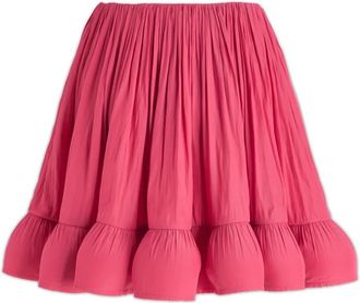 Lanvin Femme, Jupes, Rose, Taille: 36 FR Minijupe &eacute;vas&eacute;e &agrave; volants