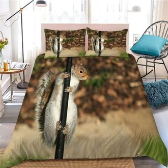 Generic Bettw&auml;sche 135x200 Regenb&ouml;gen Bettw&auml;sche Sets Niedliche Tiere Bettenset 3D Druck Weich Microfaser Kinderbettw&auml;sche mit Rei&szlig;veschluss und 2 Kissenbezug