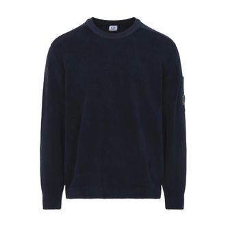 C.P. Company C.p. Company, Homme, Pulls, Bleu, Taille: M Crewneck Lens Sweater