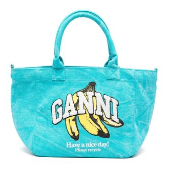 Ganni Femme, Sacs, Bleu, Taille: ONE Size Sac Cabas imprim&eacute; Banane
