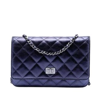 Chanel Pre-owned Wallet on Chain - Femme - Pre-owned - Bleu - Taille: ONE Size