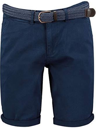 Geographical Norway GEO NORWAY PLAGEO Men - Bermuda Chino Homme Ceinture - Bermudas Court Grande Poches - Short Cargo en Coton - Shorts Coupe Taille Regulaire Eté Confort