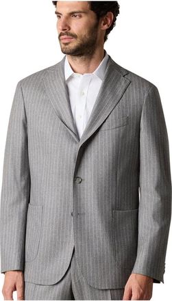 Brooks Brothers Homme, Costumes, Gris, Taille: 3XL Costume en laine vierge &agrave; rayures diplomatiques