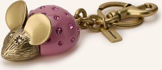Coach Taschenanh&auml;nger Mit Schmucksteinen pink