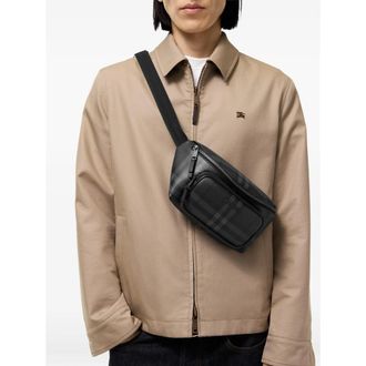 Burberry Check Belt Bag - Black