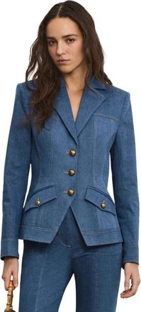 Veronica Beard Femme, Vestes, Bleu, Taille: 40 FR Veste Dickey Randy en denim