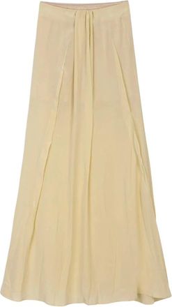 Alysi Femme, Jupes, Jaune, Taille: 38 FR Maxi Skirt