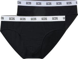 GCDS Gcds, Homme, Sous-v&ecirc;tements, Noir, Taille: S Essentials Briefs 2-Pack
