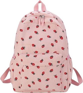 Generic Joli sac &agrave; dos en velours c&ocirc;tel&eacute; avec plusieurs poches, sac esth&eacute;tique, d&eacute;contract&eacute;, l&eacute;ger, pour femmes, filles, sac &agrave; dos pour la rentr&eacute;e universitai