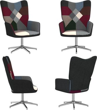 vidaXL Relaxsessel Patchwork Stoff - Sessel - Wohnzimmersessel - Relaxsessel - Drehsessel - Patchwork Sessel - Home & Living