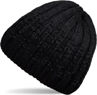styleBREAKER M&uuml;tze Strickm&uuml;tze Farbverlauf mit Thermo-Fleece