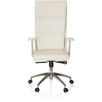 hjh OFFICE [GEBRAUCHT] B-Ware Hjh Office Bürostuhl Chefsessel Monza 20 Leder Elfenbein Sessel Möbel Stuhl