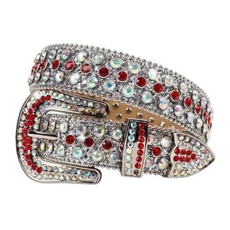 Generic Ceinture en cristal de style coréen pour femme - Accessoire décontracté, 32, 105 cm