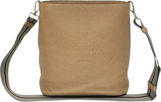 Prada Sac bandouli&egrave;re Pre-owned Vitello Phenix - Femme - Pre-owned - Beige - Taille: ONE Size