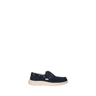 Liu Jo Homme, Chaussures, Bleu, Taille: 45 EU Mocassin en Cuir Bleu avec Détails Métalliques